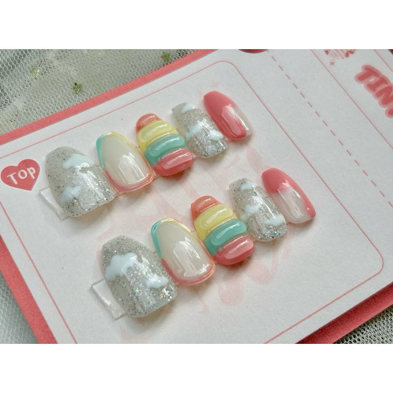 1 Real Gel Nails Handmade Work Custom Made Artist/Can Choose Shape Make ...
