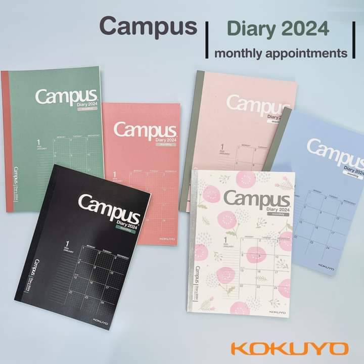 KOKUYO Campus Diary 2024 Weekly A5/B5 Nod 56 Sheets | Shopee Malaysia