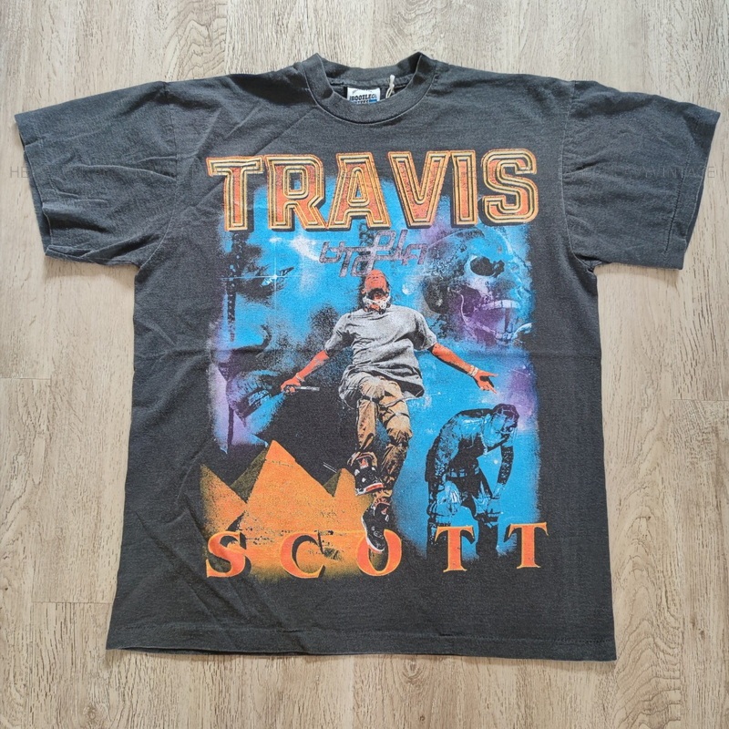 TRAVIS SCOTT Original Bootleg Bio Fed Always Soft Tour shirt Rock Band ...