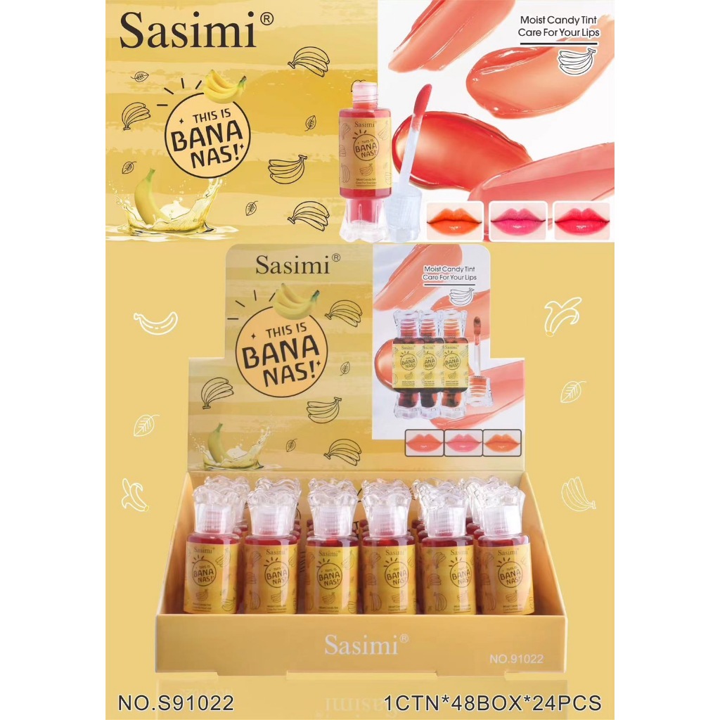 S91022 SASIMI BANANA Lip Tint Long-Lasting Waterproof Easy To Spread Juicy Can Be Used For Both ...