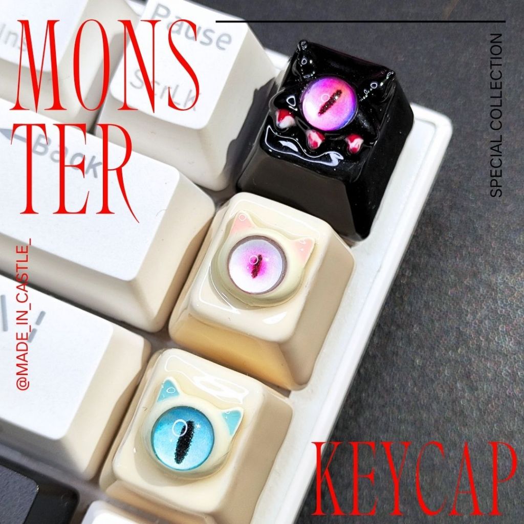 handmade Keycap "Monster|Monster ”Embossed Artisan Keyboard Keycaps ...
