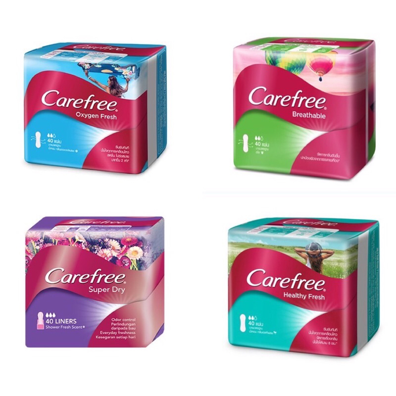 Carefree Sanitary Pads Size 40 Sheets Thin Standard (With Perfume ...