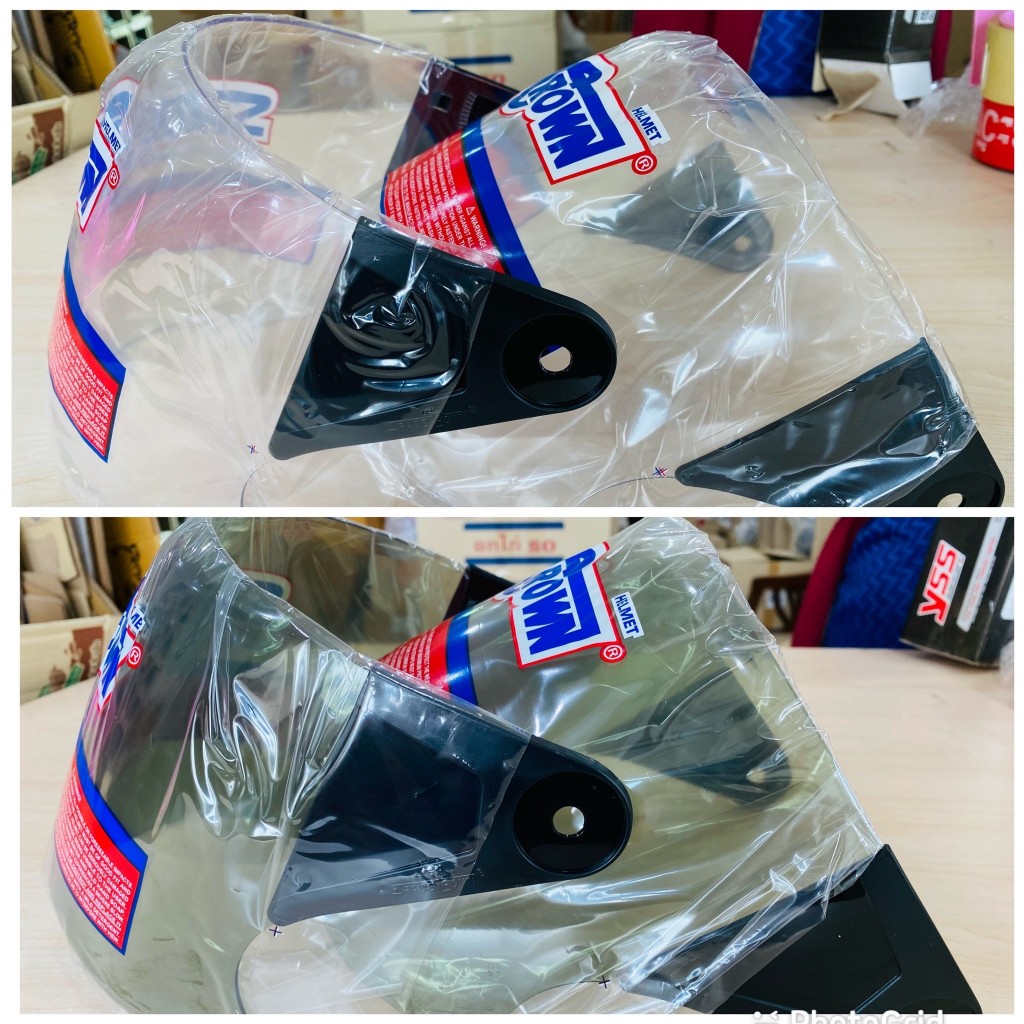 (Tea/Clear) Full Face Helmet Mask (Open Face) SPACECROWN | Shopee Malaysia