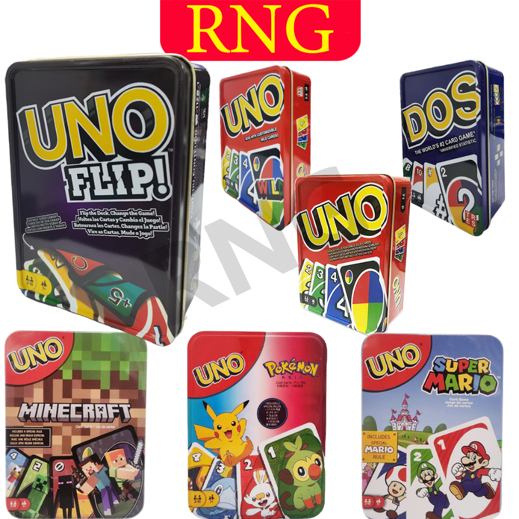 UNO Wild/Flip Iron Box Game Classic(Metal Package) | Shopee Malaysia
