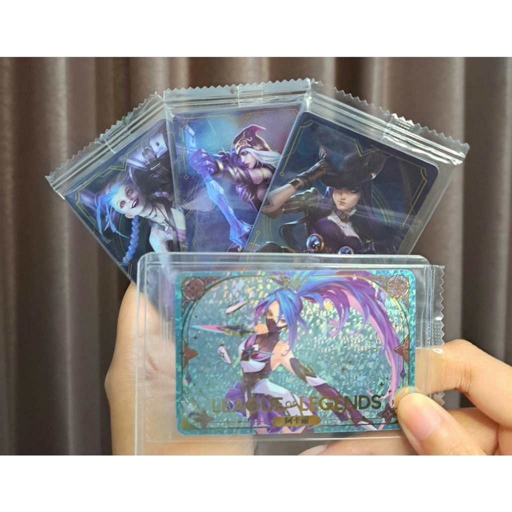 Wafer Akali Jinx Caitlyn Ashe Card League of Legends Riot Games ...