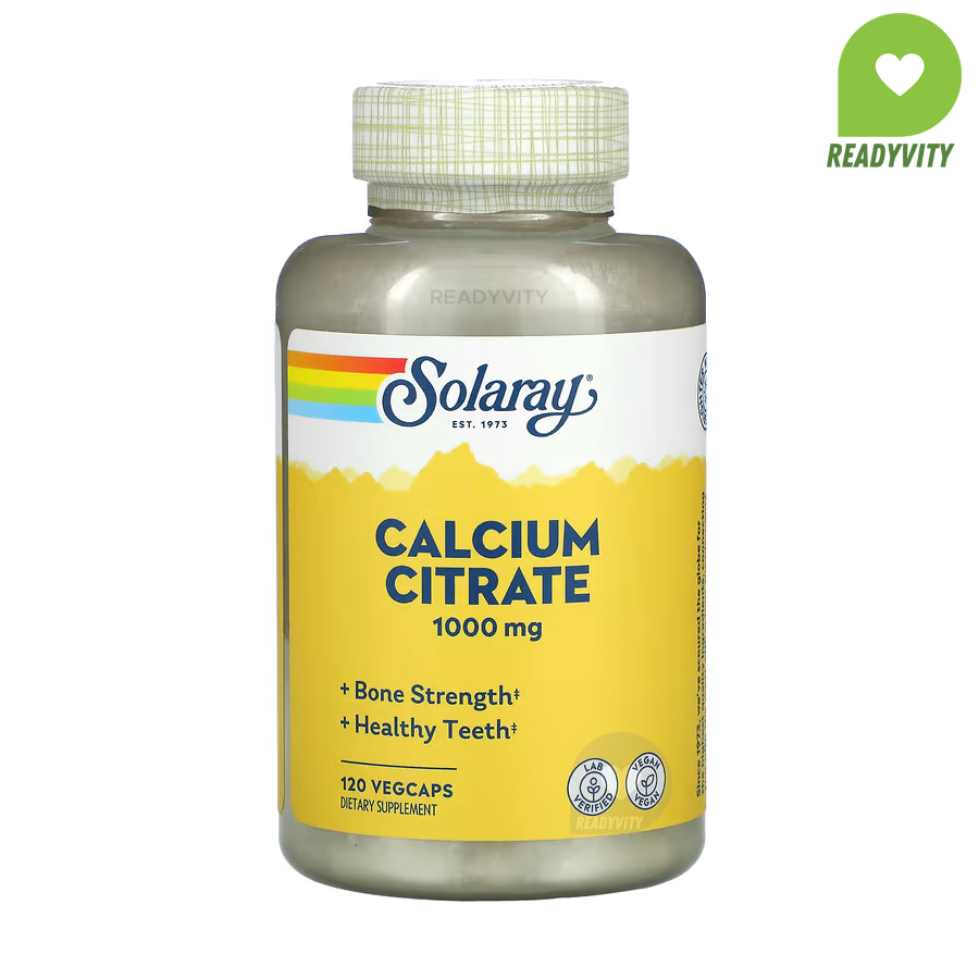 Solaray Calcium Citrate 1 000 mg 120 VegCaps (250 per Capsule) | Shopee ...