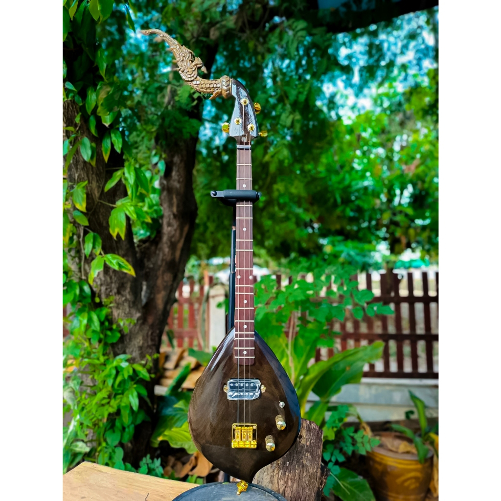 Ebony Electric Lyre Harp Elegant Glossy Water Drop 3 Strings 15 Frets ...