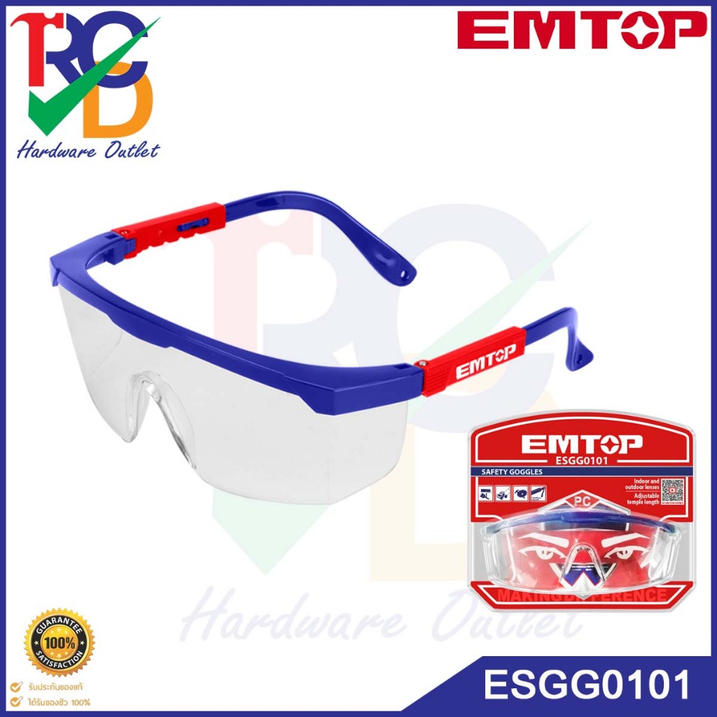 EMTOP Anti-Flak Goggles Model ESGG0101 (Safety Goggles) (Ok Glasses ...