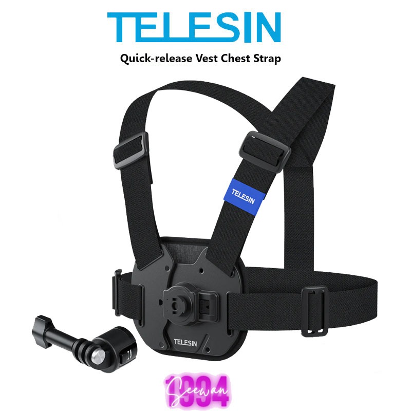 TELESIN Chest Mount Quick Release Adapter Set Magnetic Clip Clamp S2 ...