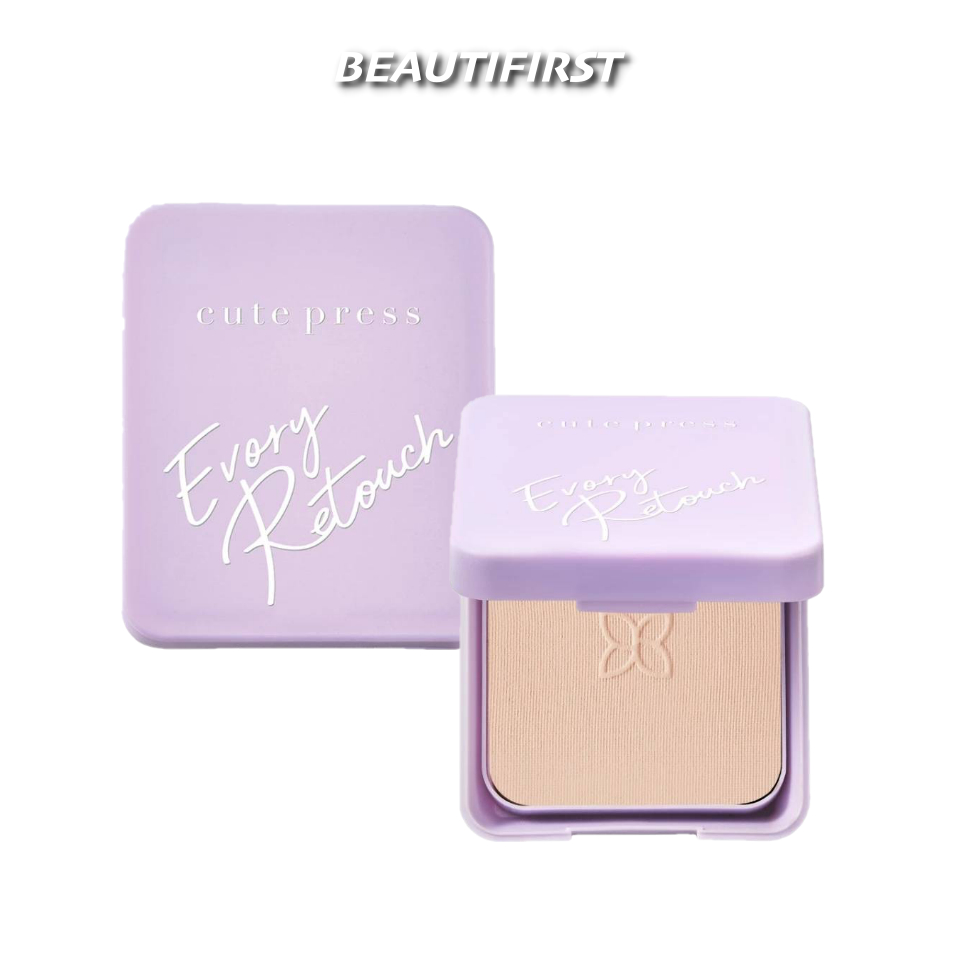 CUTE PRESS EVORY RETOUCH OIL CONTROL FOUNDATION POWDER SPF30 PA+++ (12g ...