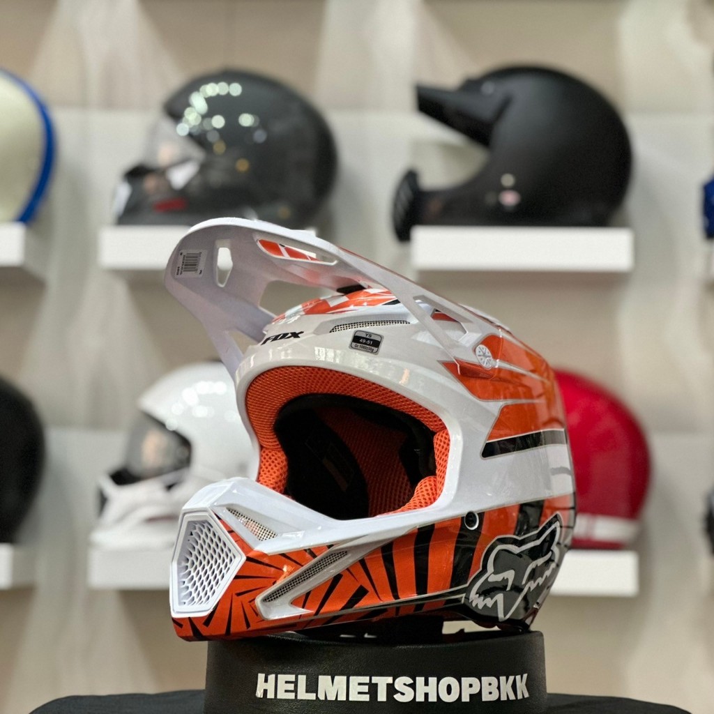 FOX YOUTH V1 GOAT ORANGE Kids Helmet | Shopee Malaysia