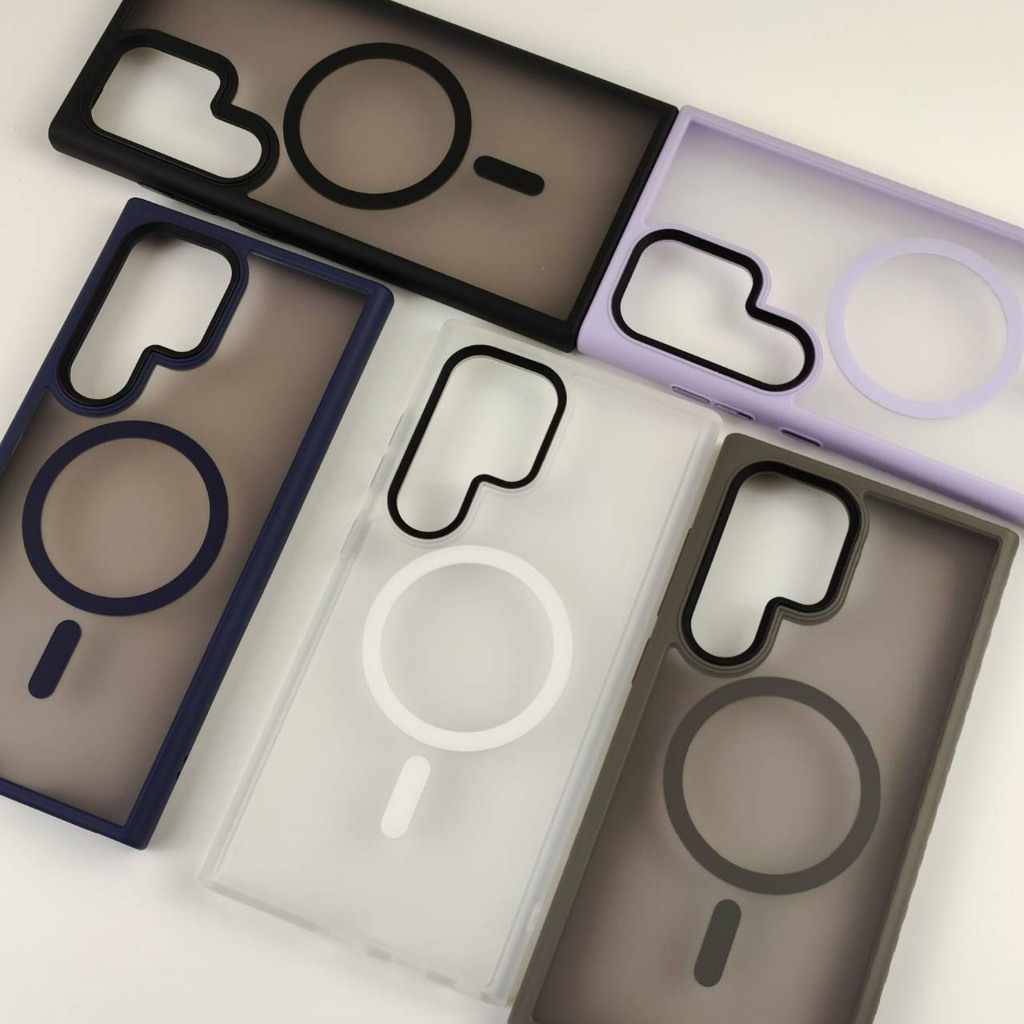 DECON DC02-Mag Case S24 Ultra/S23 Mag Frosted Back Color Edge Magnetic ...