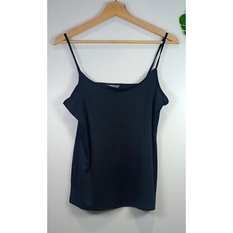 Black Singlet Full Body M&S 2nd Hand Slippery Fabric Chest 34 (D10.f ...