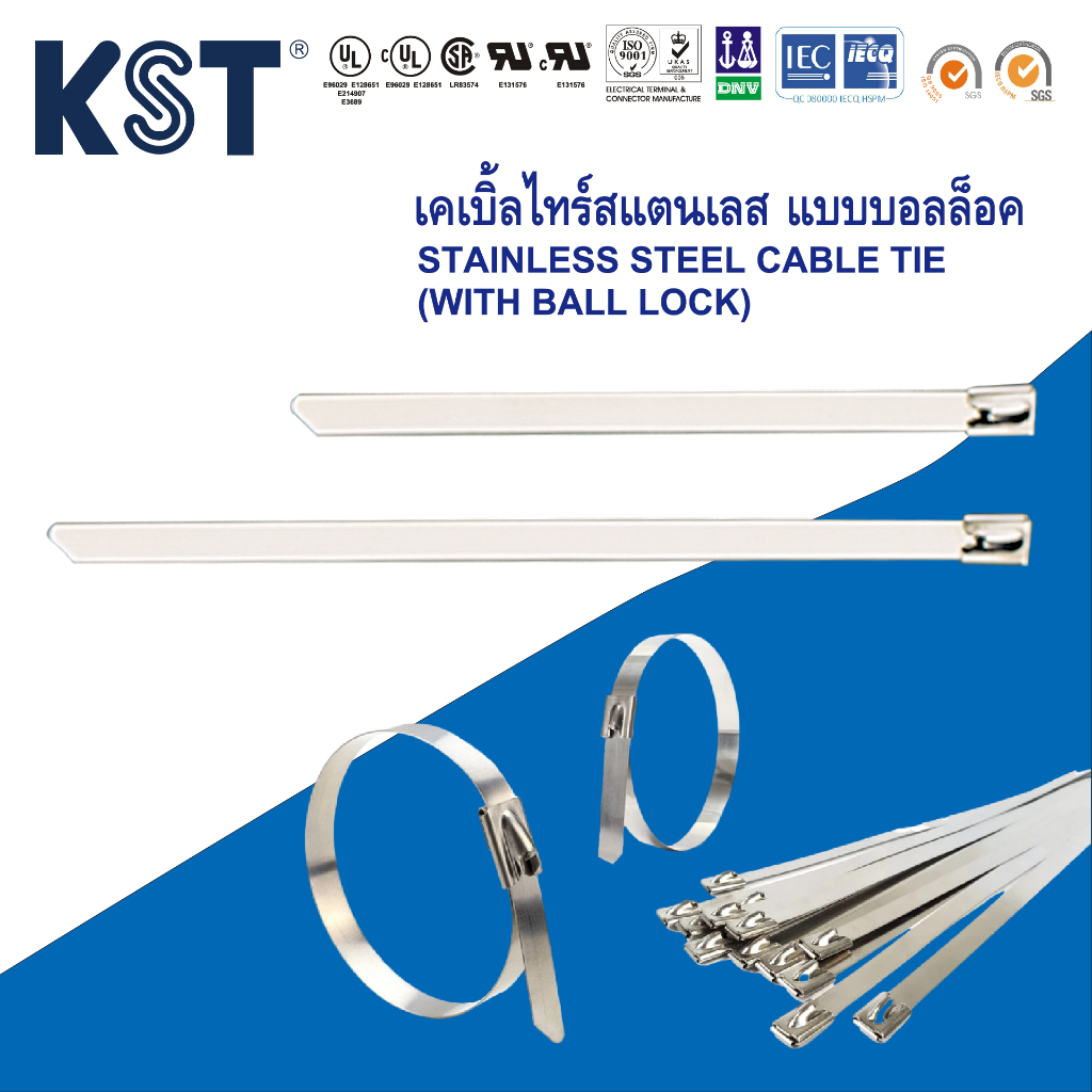 KST CABLE TIE STAINLESS STEEL BALL LOCK 6 Inch-20 Inch (Grade 316 ...