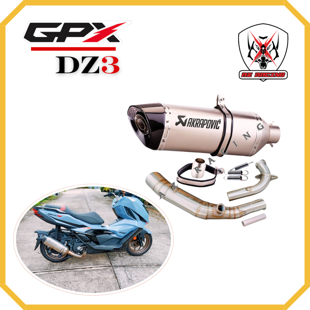 GPX DZ3 Pipe Set Year 2024 Stainless Steel 2 Inch (51 Mm) + 18 End ...