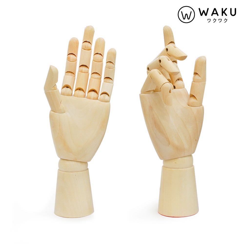 WAKU Hand Puppet Model Wooden Manipulator Manikin With Joint Size 9 ...