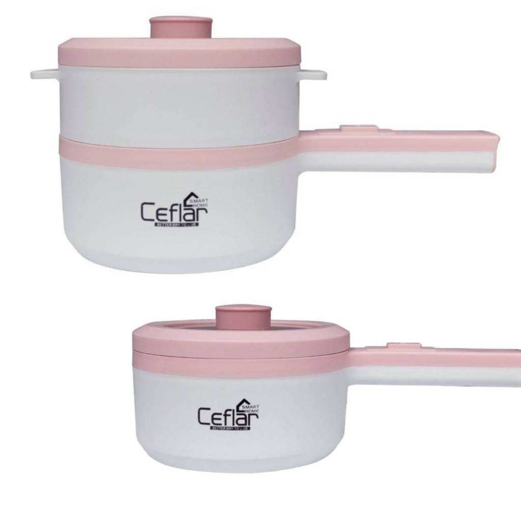 CEFLAR Multi-Purpose Pot Model CSH-18 White-Pink Color Capacity 2 ...