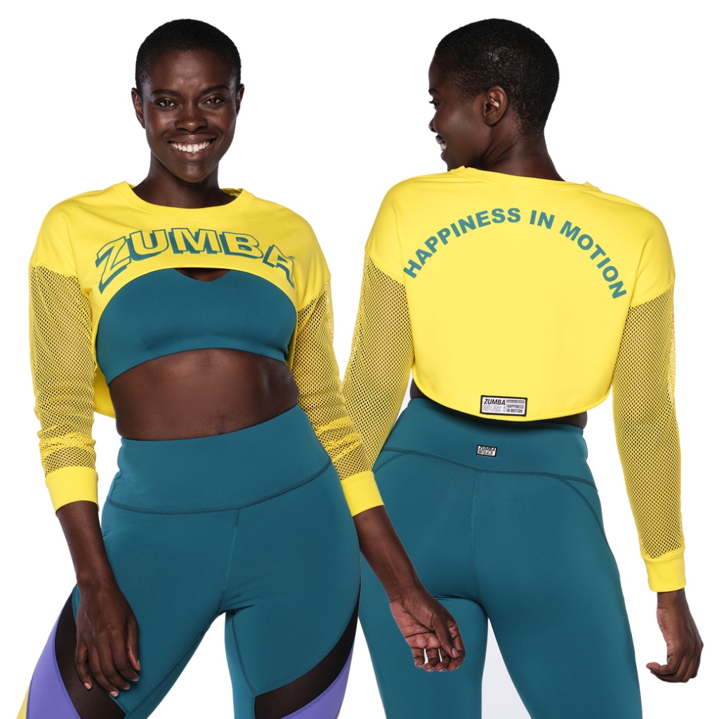 Zumba In Motion Long Sleeve Crop Top (Zumba Workout Top) | Shopee Malaysia