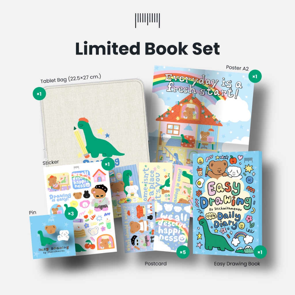 [NEW LIMITED BOOK SET] Easy Drawing by Stickwithme4ev Episode Daily ...