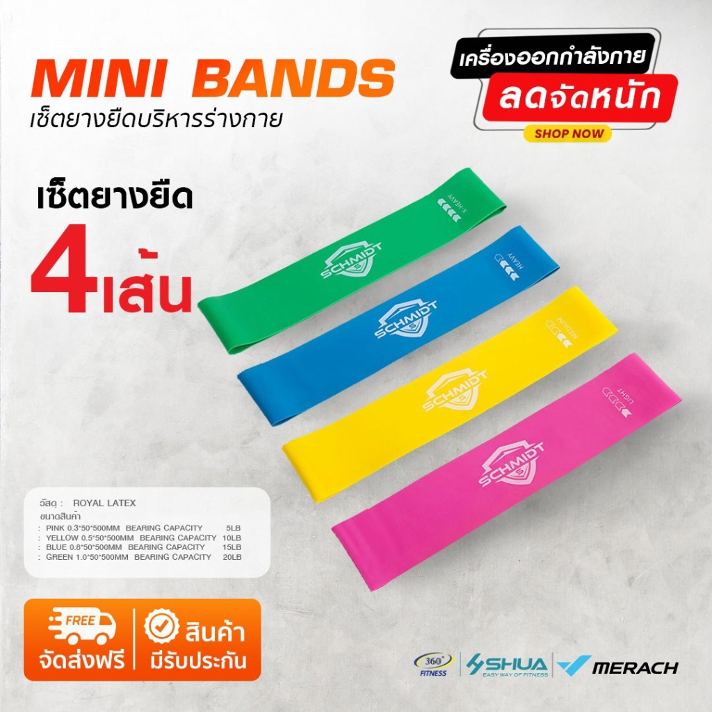 Mini Band Resistance Elastic Body Exercise bands (4 Lines) | Shopee ...