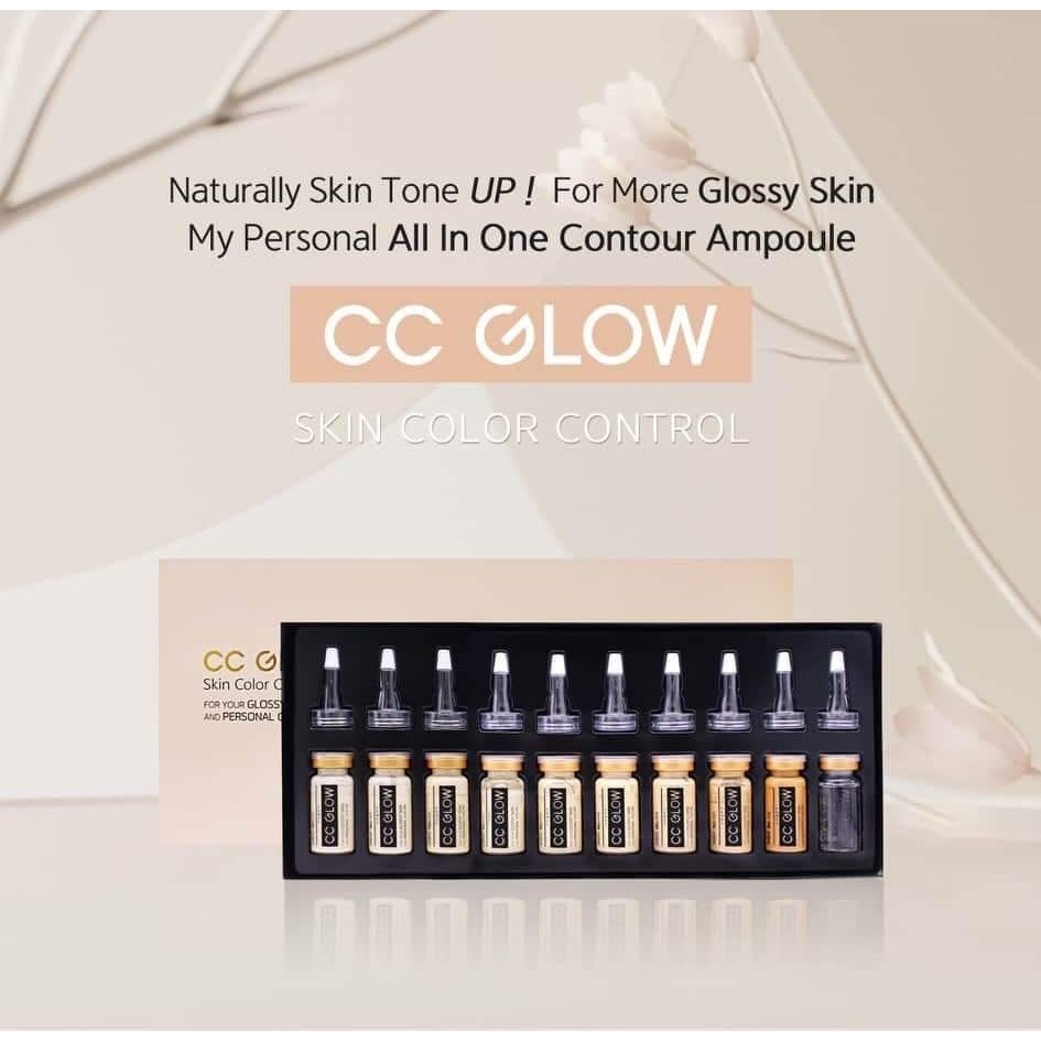 CC GLOW Skin Color Control ** Instant Lift The Box 10 Bottles With Free Serum Dropper Head ...