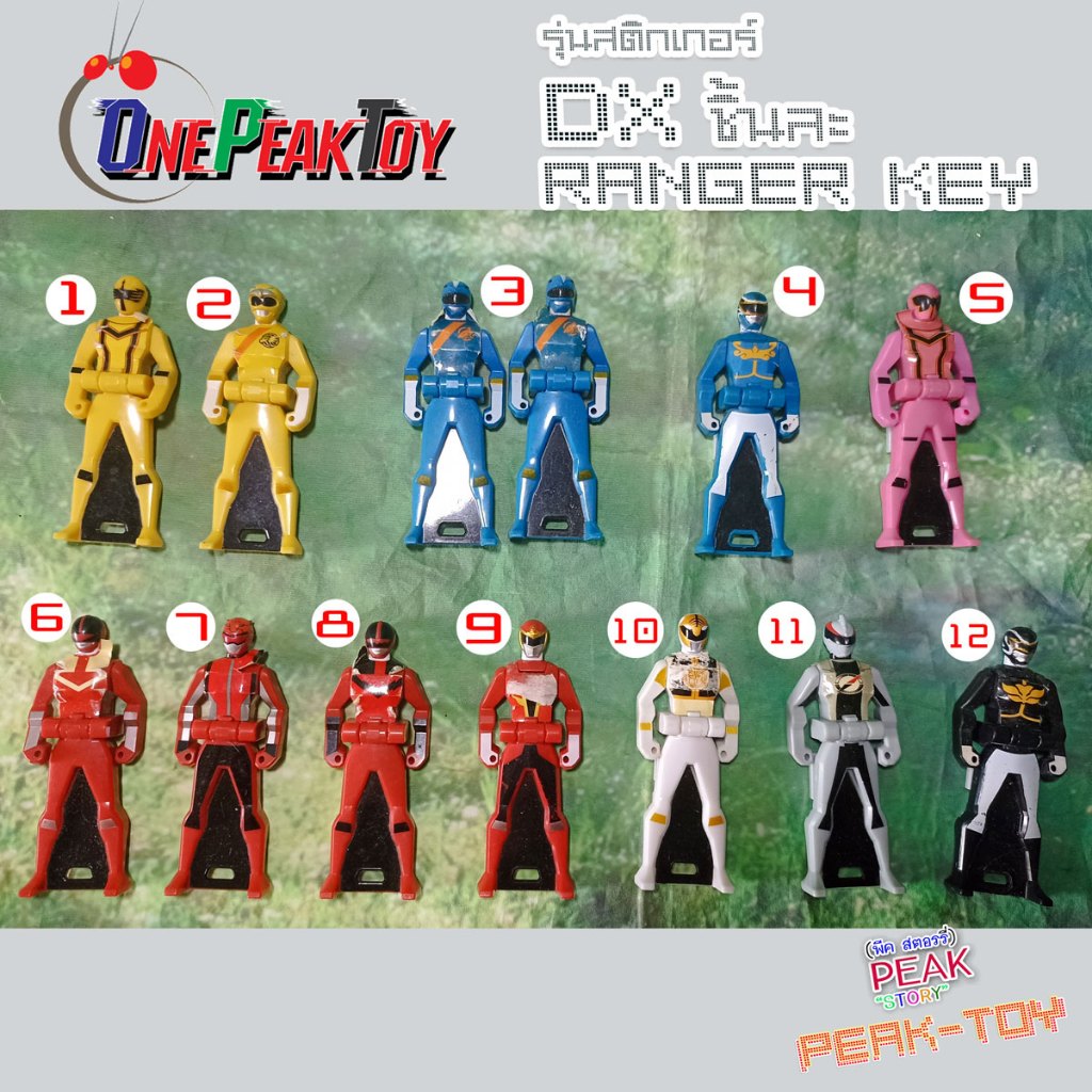 Set Of 3 Ranger key Dx Transform Sticker Pattern (Sentai Movement 5 ...