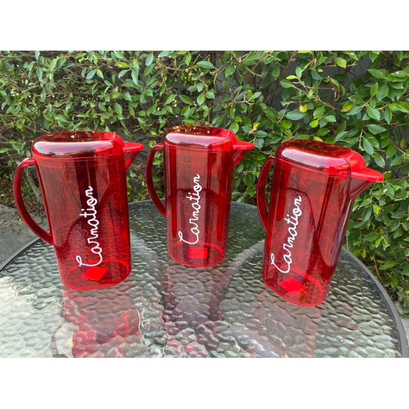 Transparent Red Carnation Water Jug 1200ml | Shopee Malaysia