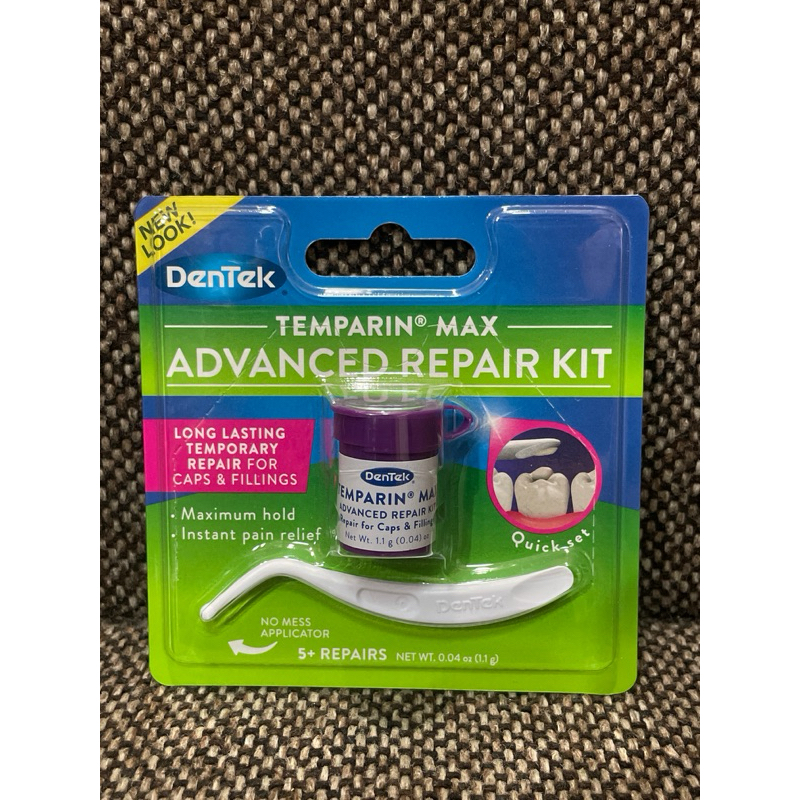 Dentek Temparin Max Advanced repair Kit 1.1g Long lasting temporary for ...