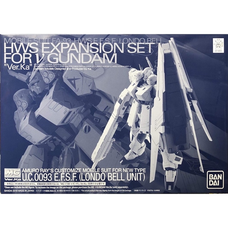 MG H.W.S. Expansion Set For Nu gundam ver.ka P-Bandai | Shopee Malaysia
