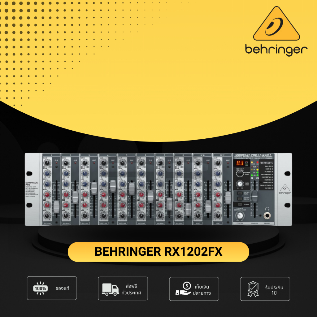 BEHRINGER RX1202FX Rackmount 12-Channel Line Mixer RX-1202FX RX 1202FX | Shopee Malaysia