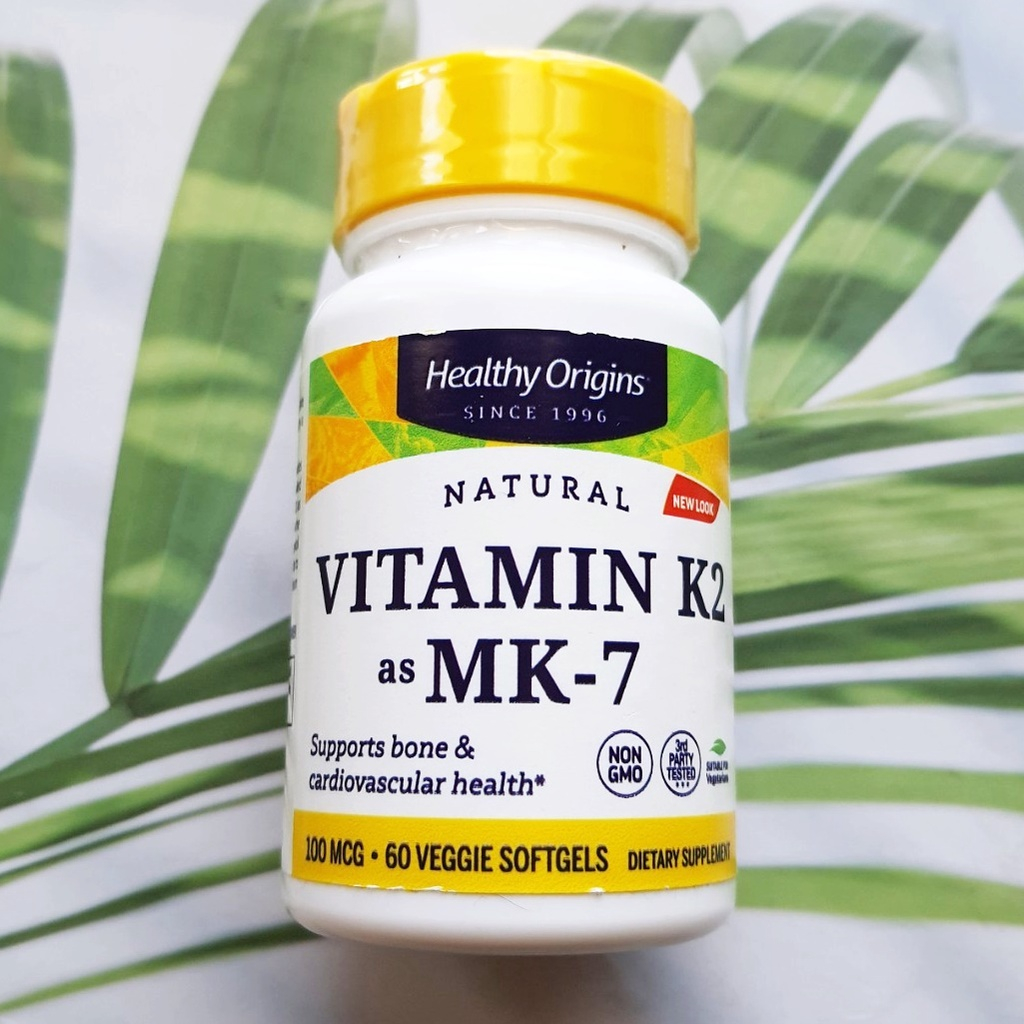 Vitamin K2 as MK-7 Natural 100 mcg 60 Veggie Softgels (Healthy Origins) | Shopee Malaysia