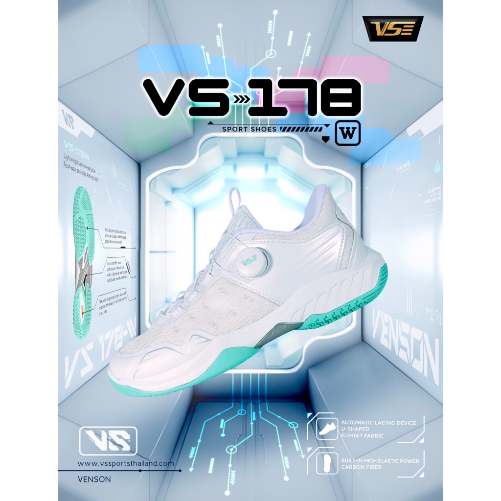 VENSON Badminton Shoes VS Model VS178W | Shopee Malaysia