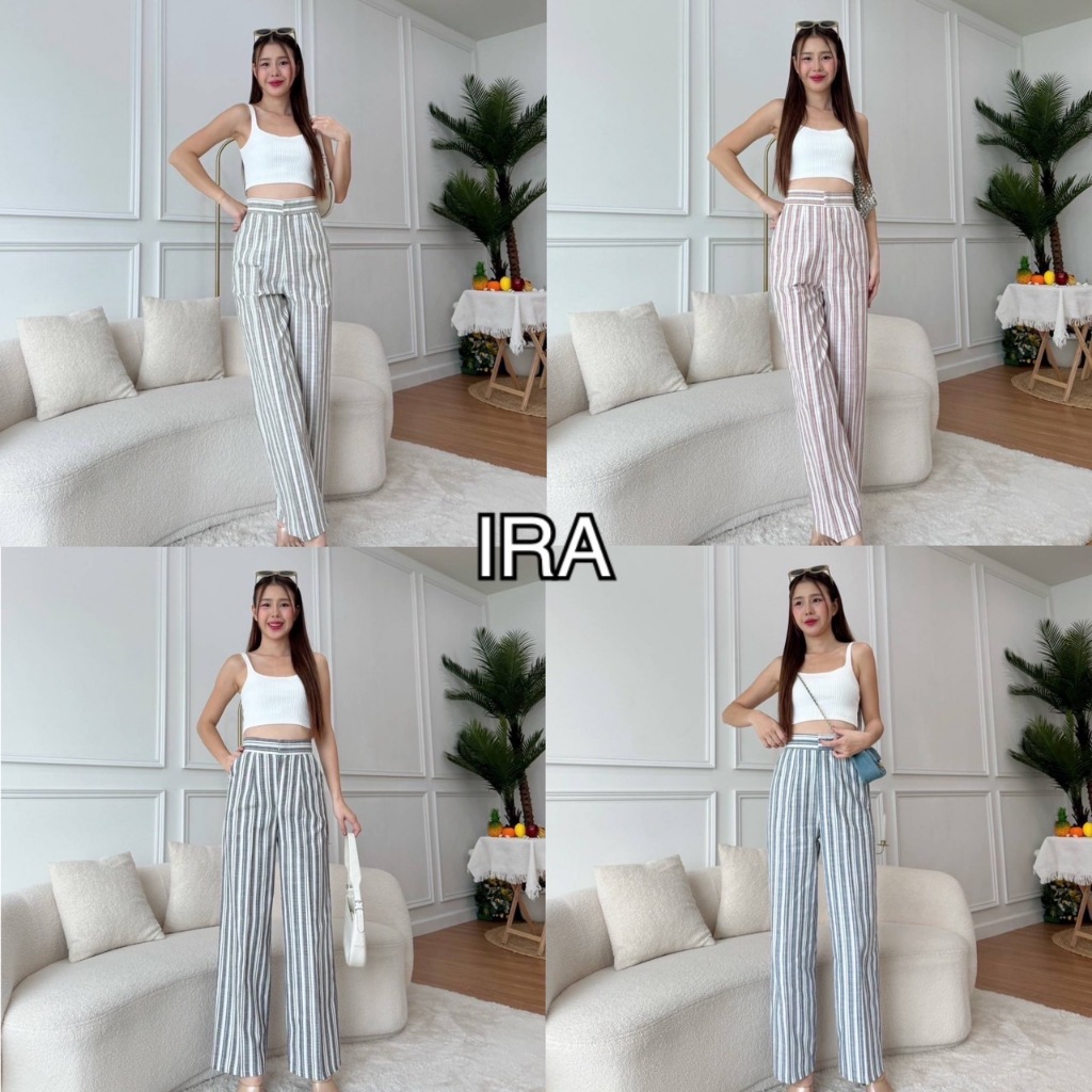 BY IRA High-Waisted Linen Hook Middle Cylinder Legs-Work Wear Travel-Small Waist Big Hips Can Be ...