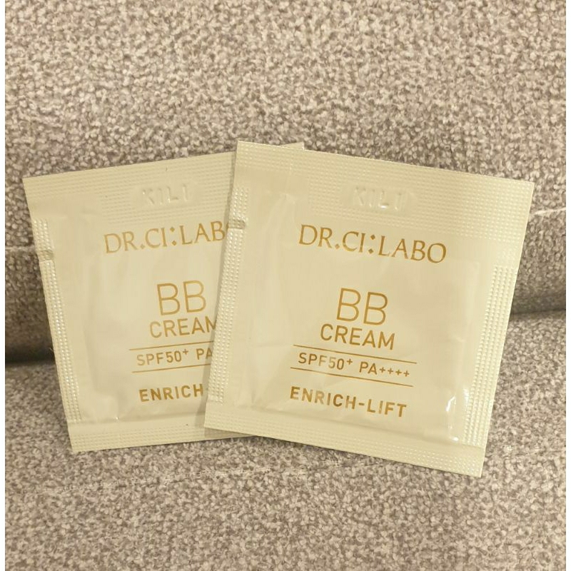 Set Of 2 Sachets Portable Trial dr. ci labo bb cream spf50 + pa ++++ enrich lift | Shopee Malaysia