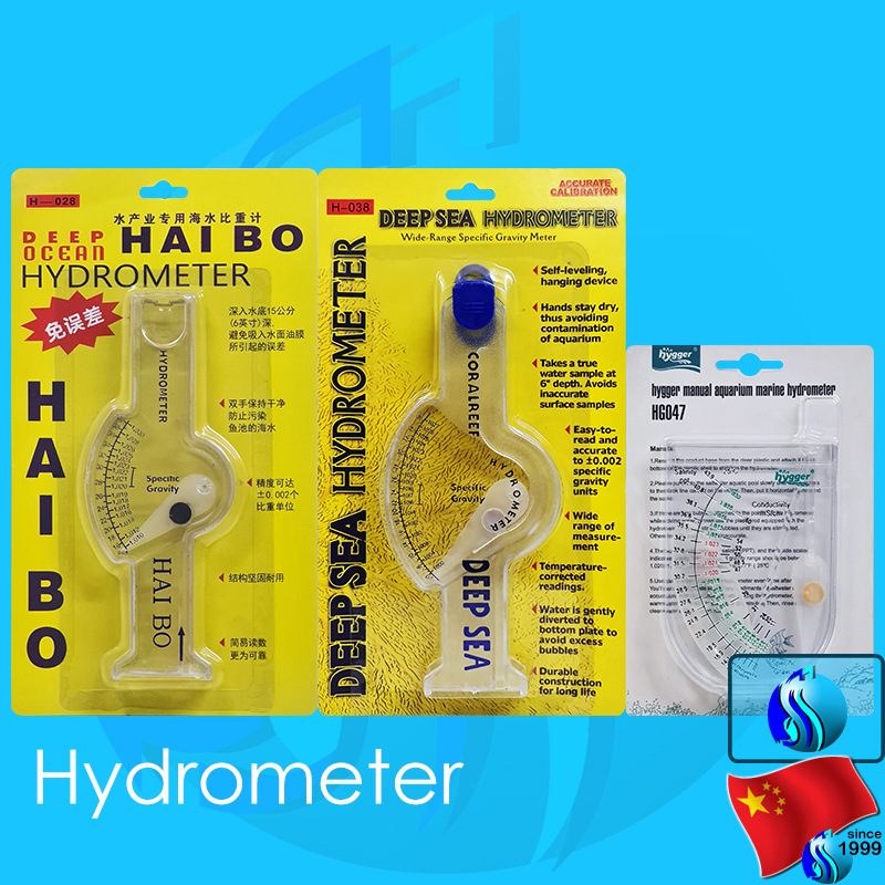 Hydrometer HaiBo vs DeepSea Hygger Measuring Specific Gravity Measurement deep Ocean six ...