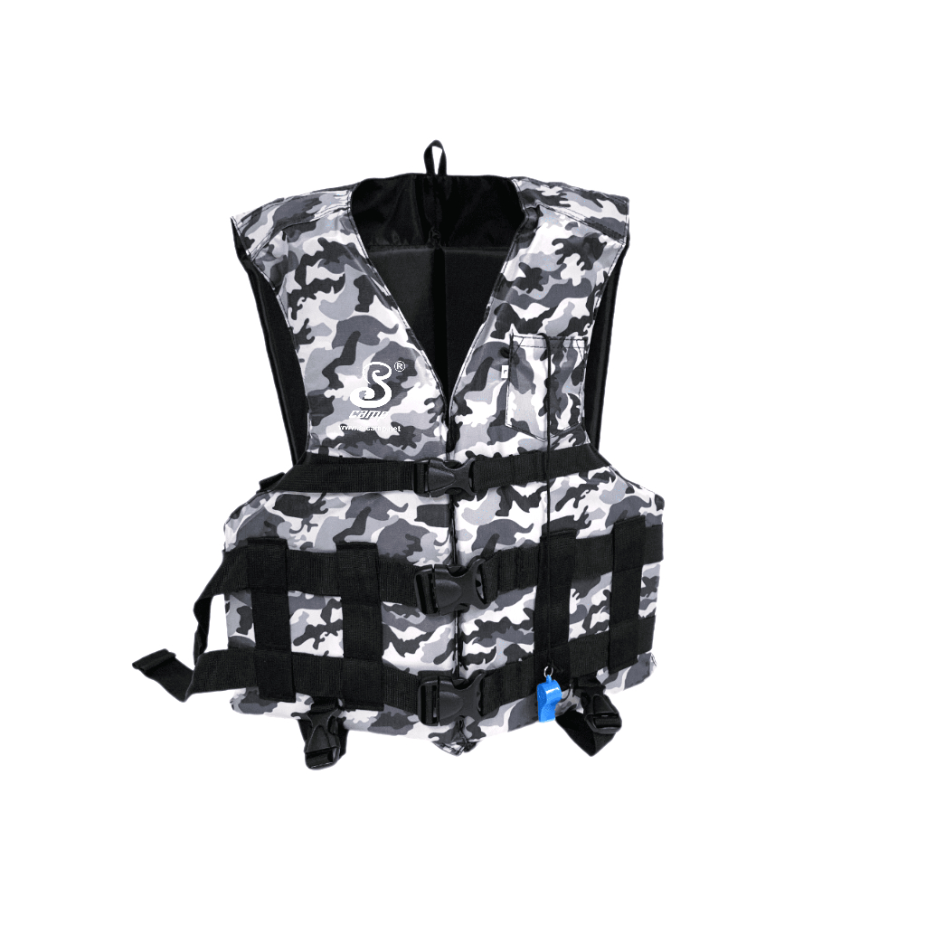 Life Jacket Model T-001 Camouflage Gray With Whistle And Leg Brace ...