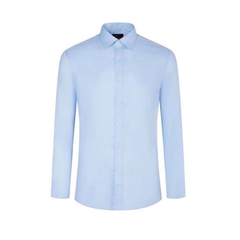 G2000 (Full Size) Blue Long Sleeve Shirt Men's Work Cotton Poplin SMART ...