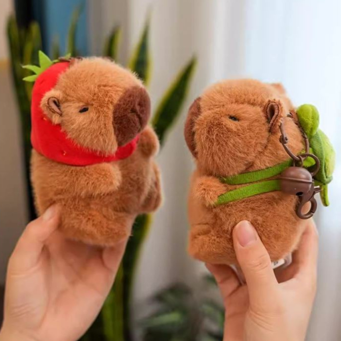 Baby Capybara Key Chain Cute Doll Pendant Soft Fur Tight Body Bag ...