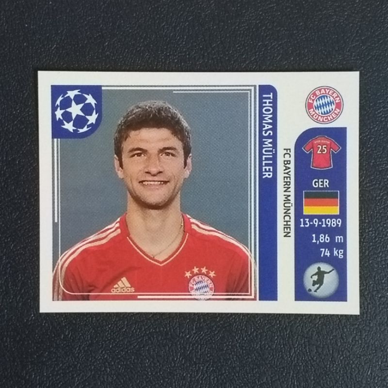 สติ๊กเกอร์นักฟุตบอล โธมัส มุลเลอร์ THOMAS MULLER PANINI 2011-2012 UEFA ...