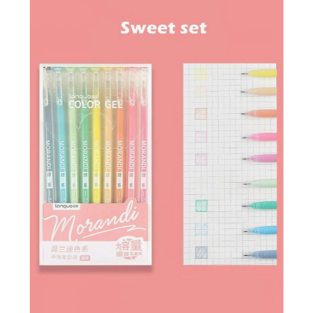 Great Value Pastel Pen Set Ballpoint Super Cute Color 1 You Can Get 9 ...