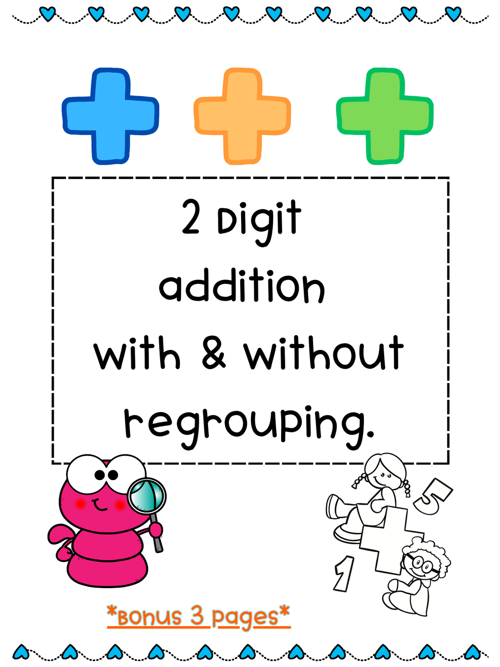Math 2 Digit Addition with & without Regrouping (2 Digits with No ...