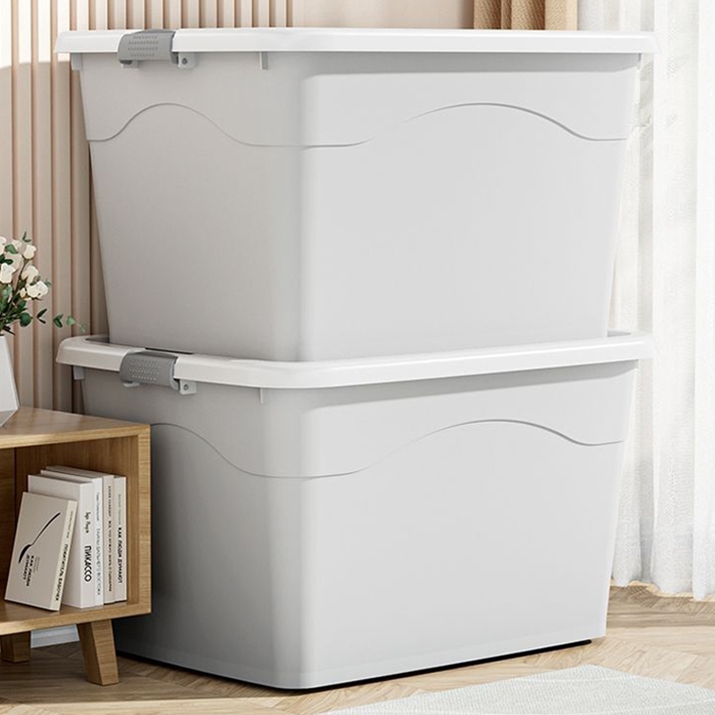 Living Plastic Storage Box 25L 60L 100L 200L Crate PP Slide Cover Deep ...