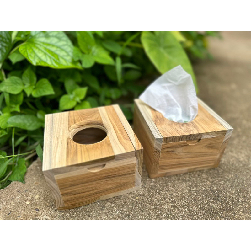 Wooden Tissue Box Pop-Up Holder Made From Golden Teak | Shopee Malaysia