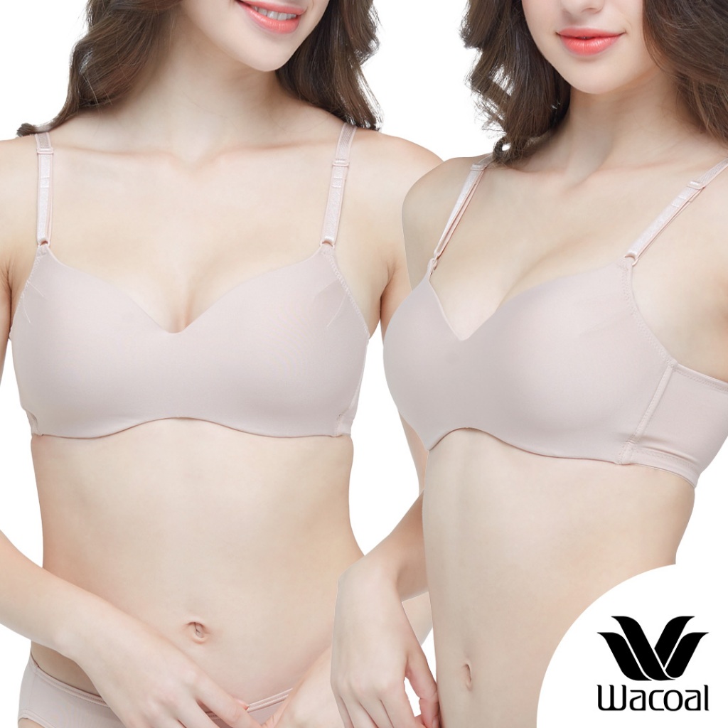 Wacoal Surprise Comfort Bra Seamless 2-Piece Set WB3X96 Beige (BE) | Shopee Malaysia