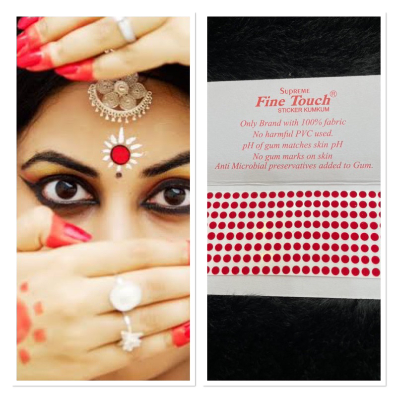traditional indian forehead bindi red sticker for | Shopee Malaysia