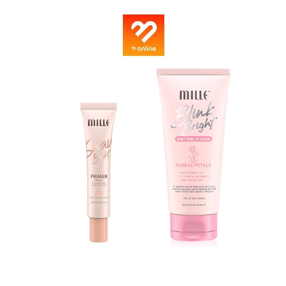Mille Snail Bright Primer 8/15/30g./Blink Body Tone Up Cream 150 g ...