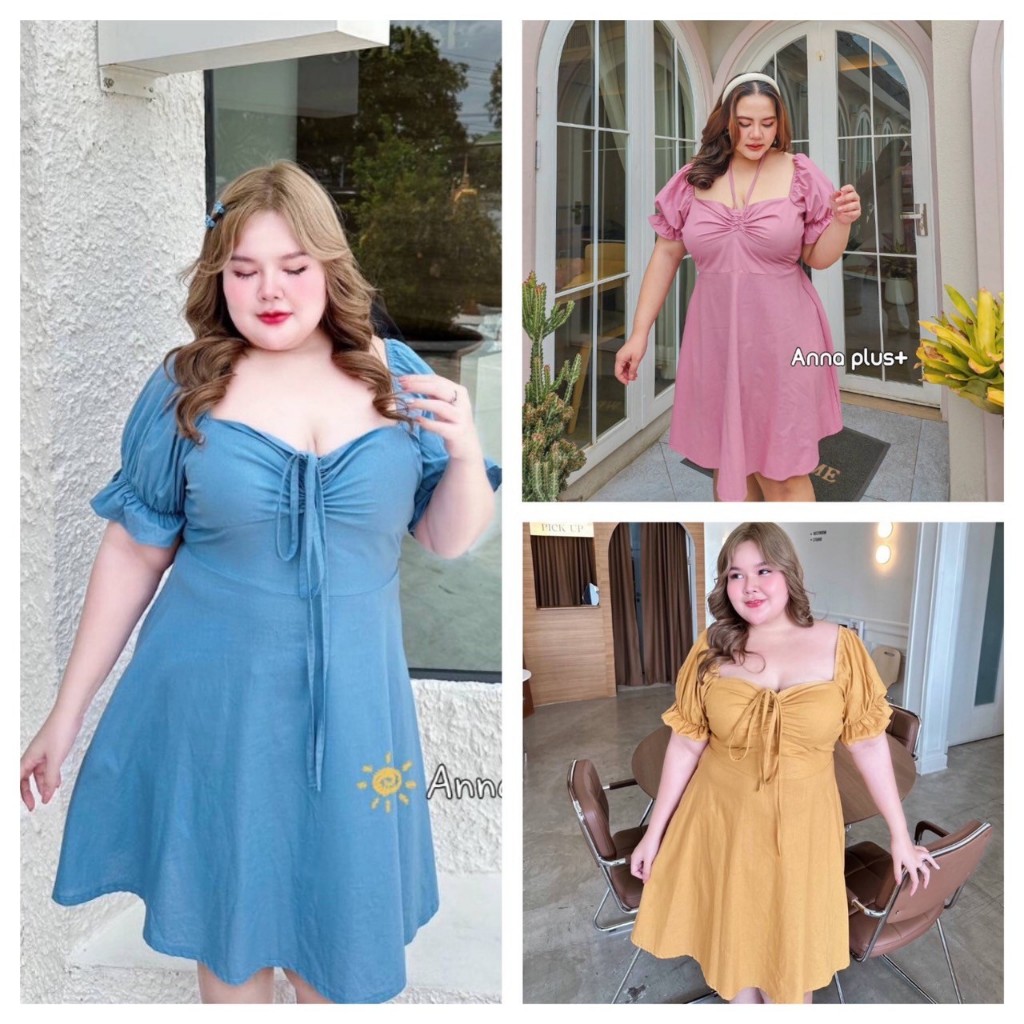 AN5036 Fashion Dress Plump Girl Chest 40-50 Can Be Worn On The Beach Cafe | Shopee Malaysia