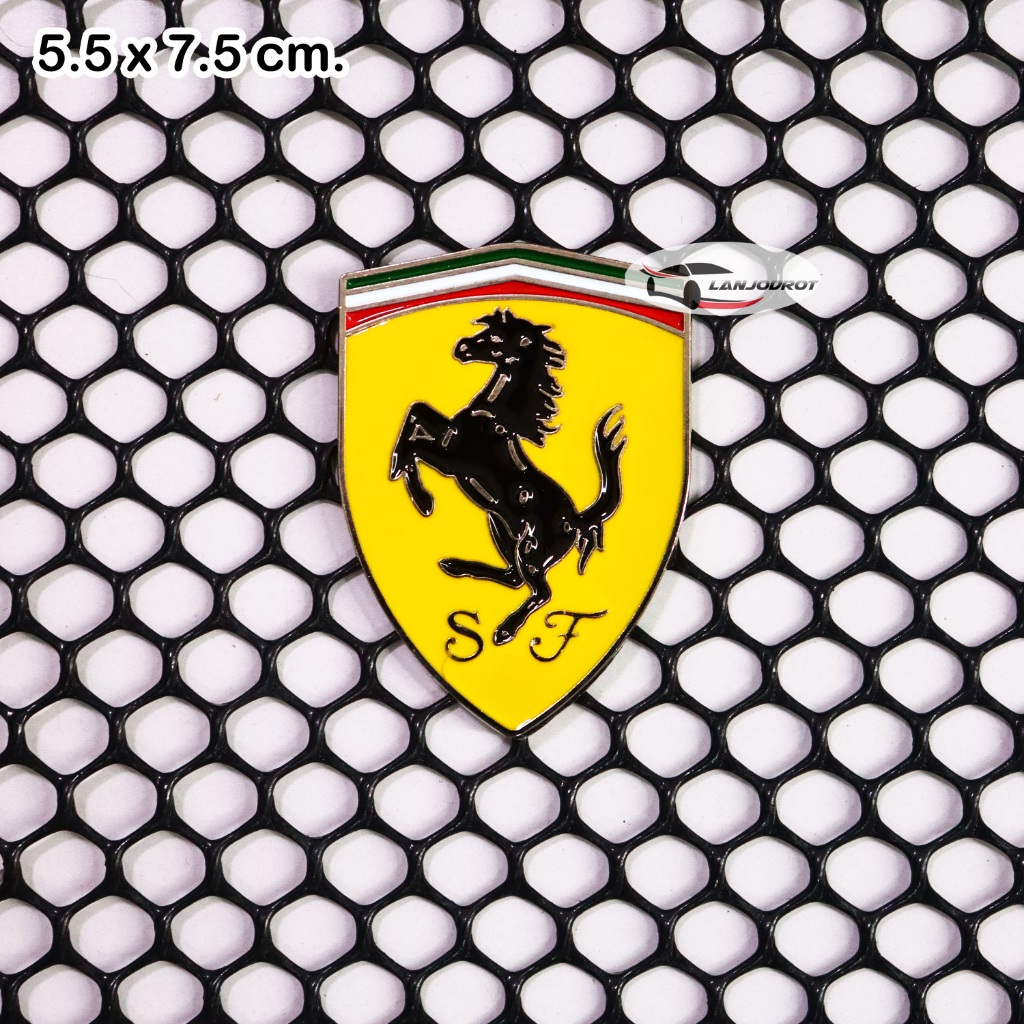 Ferrari Metal Logo Size 5.5 x 7.5 cm. Car Luxury Sports Decoration ...