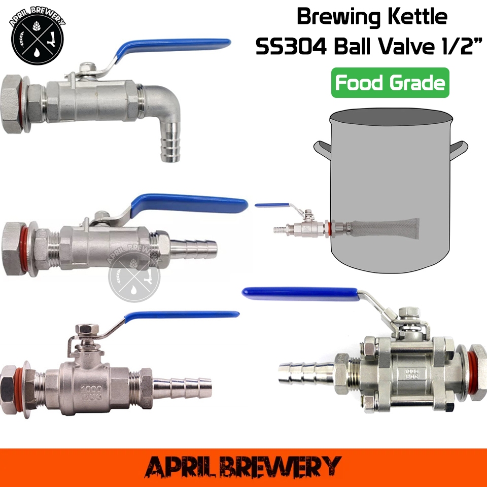 Ball Valve Tap Set Stainless Steel 304 For Beer Boiler 1 2 3 Pieces Kit ...