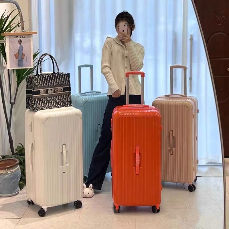 Durable 26-Inch Wheeled Suitcase Pc Material Boarding Export Universal ...